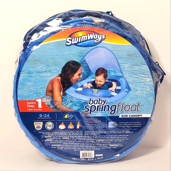 SwimWays | Swim | Blue Baby Spring Float Sun Canopy For 924 Months New ...